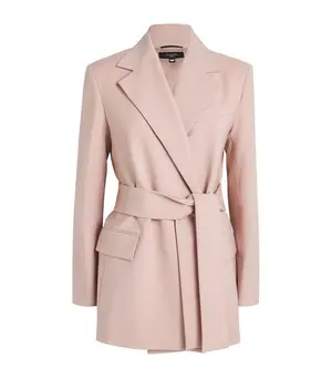 Max Mara Virgin Wool Belted Blazer