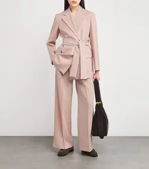 Max Mara Virgin Wool Belted Blazer