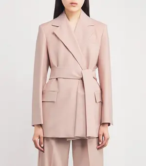 Max Mara Virgin Wool Belted Blazer