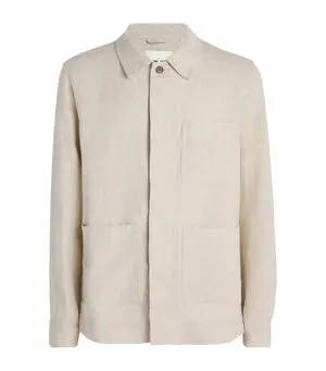 Nn07 Linen Olav Button-up Shirt - Beige