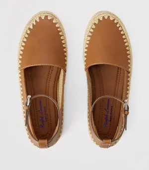 Ralph Lauren Calf Leather Barlowe Espadrilles