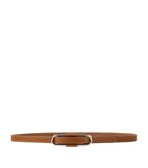Ralph Lauren Leather Oval-buckle Belt - Gold