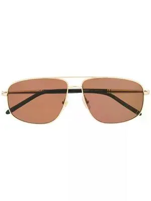 Montblanc Square-frame Sunglasses - Gold