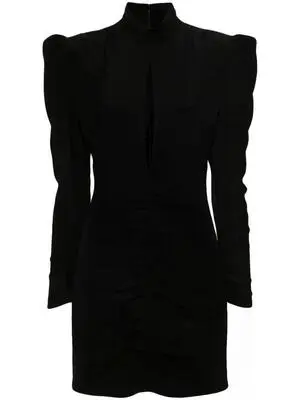 Alessandra Rich Cut-out Silk Minidress - Black