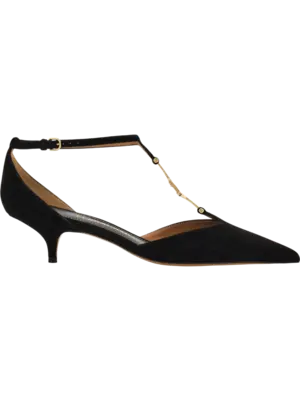 FERRAGAMO F Buckle T-strap Pumps