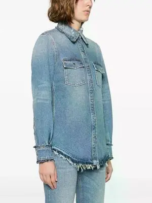 Chloé Frayed Denim Shirt