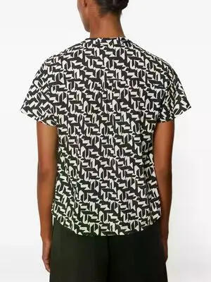 Marc O'polo Abstract-print Short-sleeve Blouse