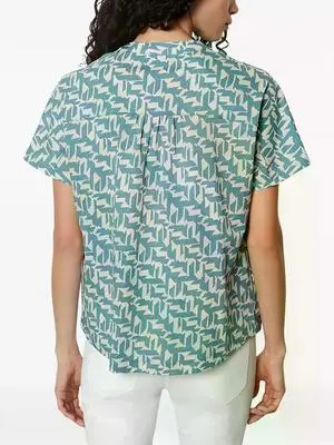 Marc O'polo Geometric-print Short-sleeve Top