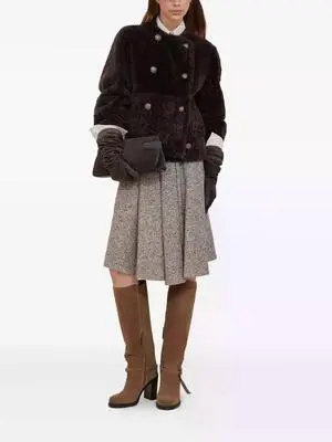 Brunello Cucinelli Belted Pleated Skirt