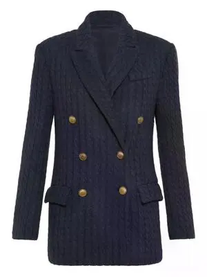 Brunello Cucinelli Double-breasted Textured Blazer