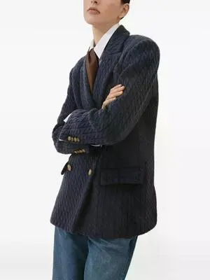 Brunello Cucinelli Double-breasted Textured Blazer