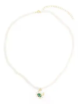 ESHVI Pearl Crab Pendant Necklace - Neutrals