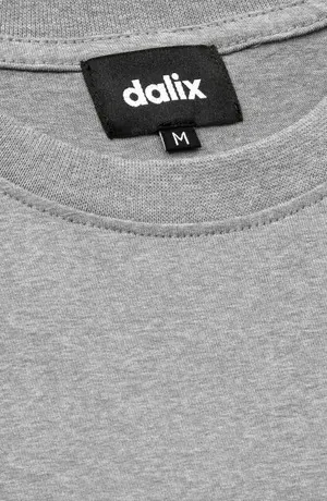 DALIX Lil Smile Heavy Weight Cotton Tee - Heather Gray