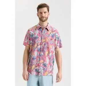 SALT LIFE Canopy Short Sleeve Button Down - Burnt Coral