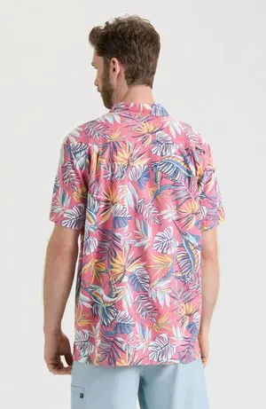 SALT LIFE Canopy Short Sleeve Button Down - Burnt Coral