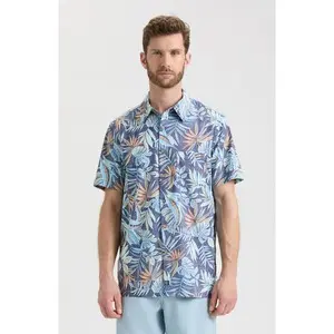 SALT LIFE Canopy Short Sleeve Button Down Midnight