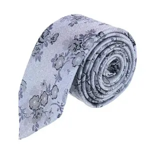 Trafalgar Florian Silk Novelty Necktie Grey And Black