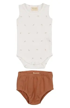 MANIÈRE Printed Bodysuit And Bloomers Set
