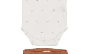 MANIÈRE Printed Bodysuit And Bloomers Set