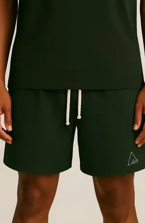 D.RT Perforated Cotton Drawstring Shorts