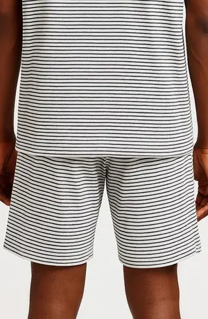 D.RT Vacay Stripe Drawstring Shorts - White/ Green