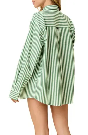 Solid & Striped The Avril Stripe Cotton Button-up Shirt