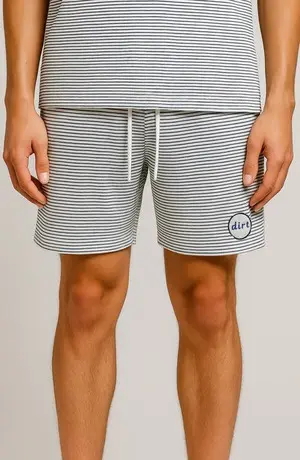 D.RT Vacay Stripe Cotton Terry Shorts