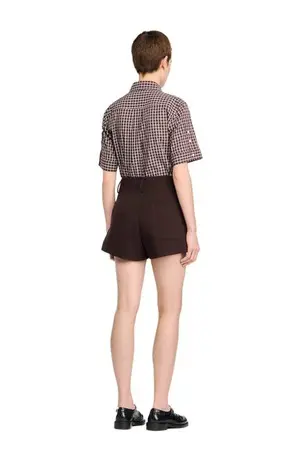 Sandro Buttoned Carpenter High-waisted Shorts