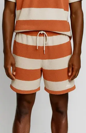 D.RT Stripe Cotton Terry Shorts
