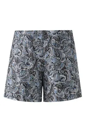Eton Paisley Swim Trunks - Dark Blue