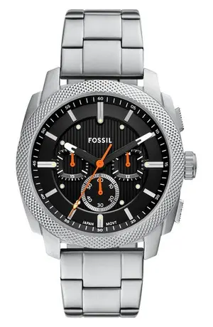 Fossil Machine Chronograph Bracelet Watch - Silver