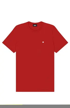 DALIX Lil Heart Midweight Cotton Tee - Red