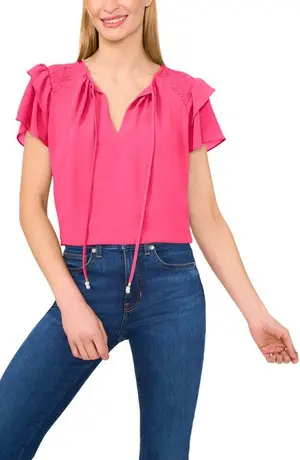 Cece Dupraz Short Sleeve Blouses