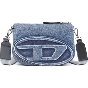 DIESEL® 1dr 2.0 Logo Denim Crossbody Bag - Indigo/ Blue