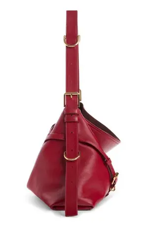 Givenchy Voyou Leather Shoulder Bag - Dark Red