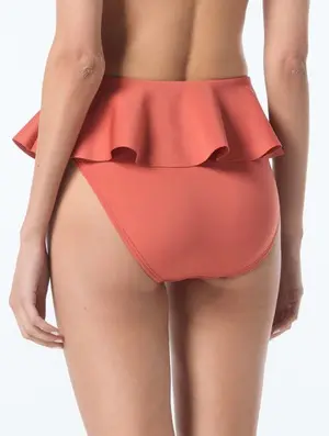 Vince Camuto Scuba Knit Skirted Bikini Bottom - Cinnabar