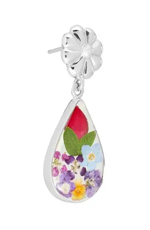 ATHRA LUXE Dried Flower Resin Teardrop Earrings