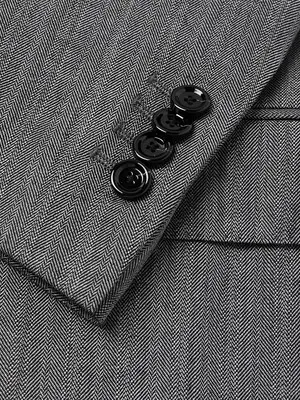 LARDINI Virgin Wool-blend Herringbone Suit Jacket