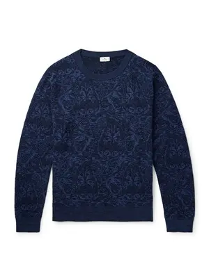 Men's Cotton Blend Jacquard Sweaters
