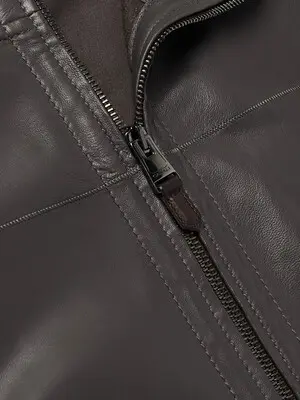 Canali Nuvola Leather Bomber Jacket