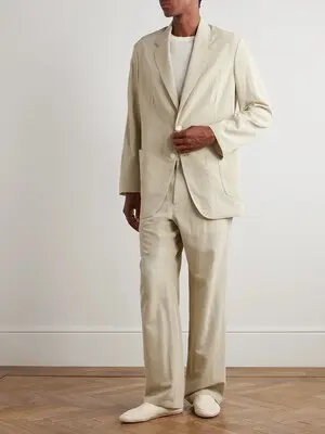 Auralee Oversized Cotton And Wool-blend Gabardine Blazer