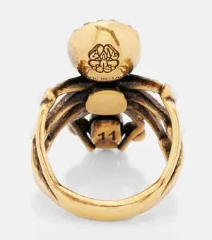 Alexander McQueen Spider Embellished Ring - Gold
