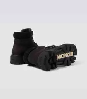 Moncler Peak City Leather Ankle Boots - Black