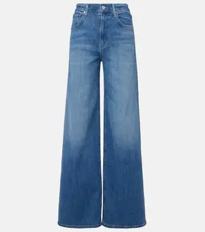 Citizens Of Humanity Lyra Long High-rise Wide-leg Jeans - Blue