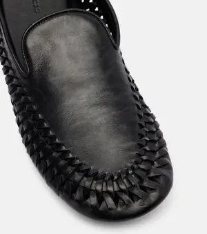Proenza Schouler Whip Leather Loafers - Black