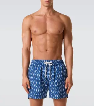 Frescobol Carioca Rio Printed Swim Trunks - Blue