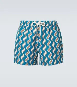 Frescobol Carioca Rio Printed Swim Trunks Blue
