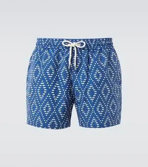 Frescobol Carioca Rio Printed Swim Trunks Blue