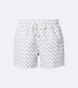 Frescobol Carioca Rio Printed Swim Trunks Blue