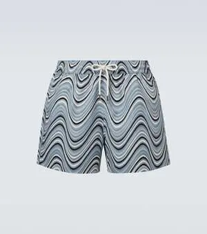 Frescobol Carioca Rio Printed Swim Trunks - Blue